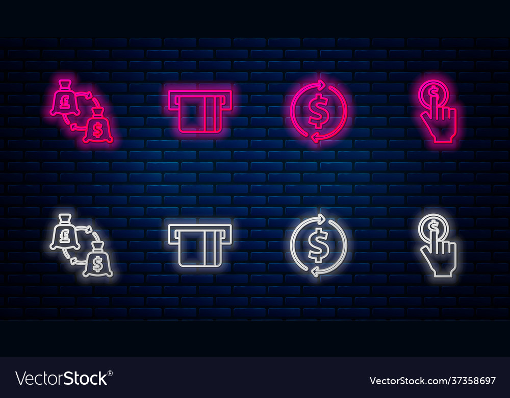 Set line credit card inserted financial growth Vector Image Set line credit card inserted financial growth Vector Image