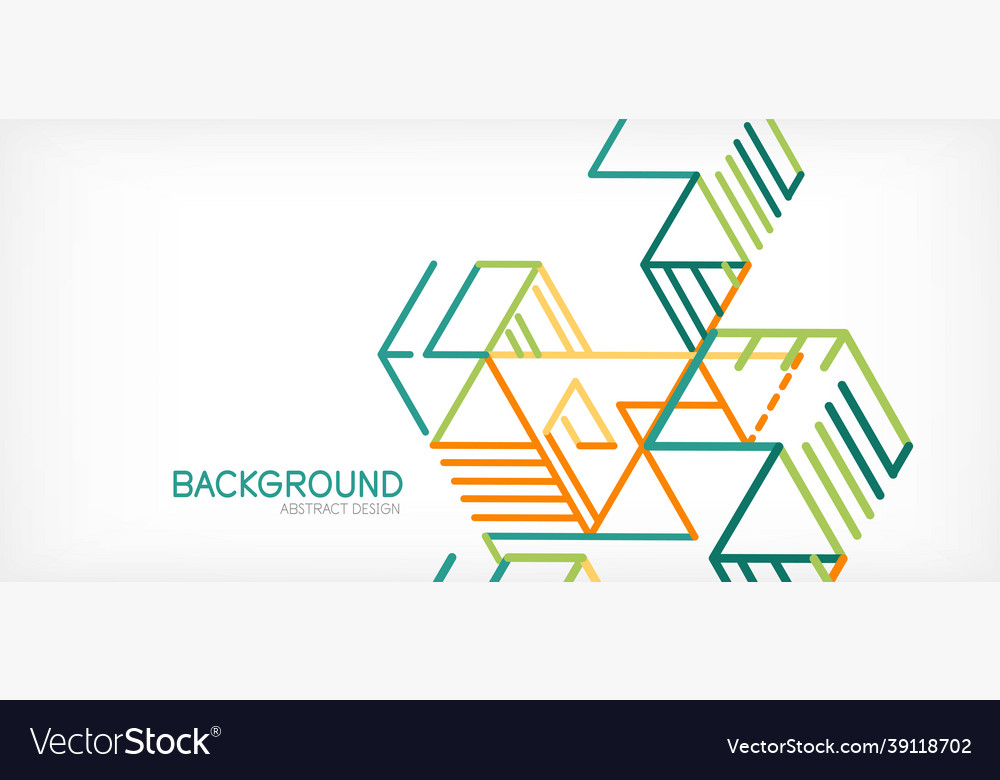 Abstract background color lines on white Vector Image