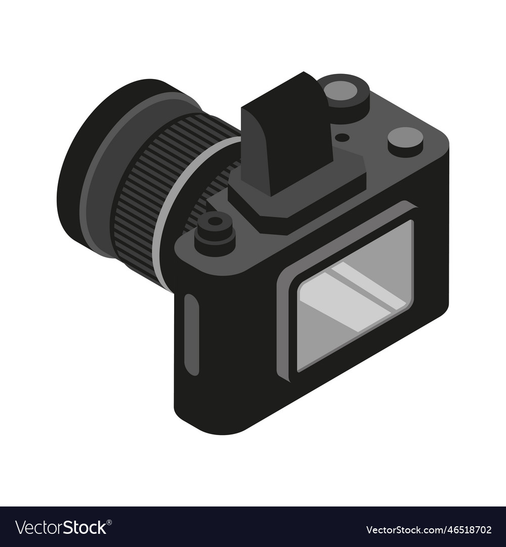 Camera isometric icon Royalty Free Vector Image