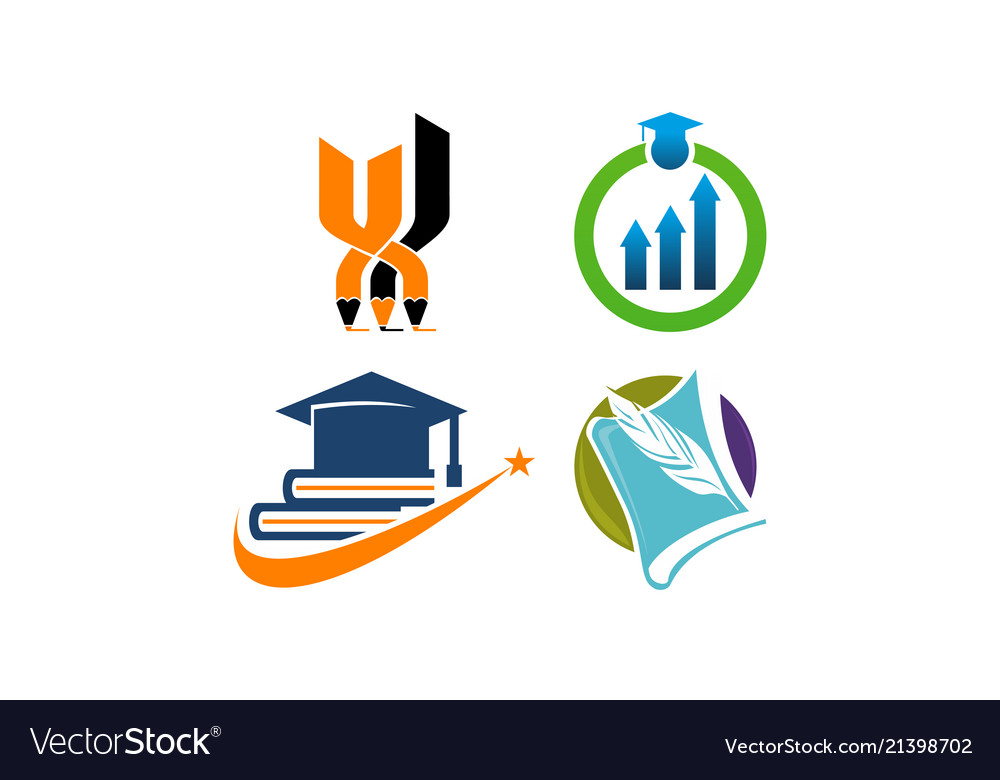 Education template set Royalty Free Vector Image