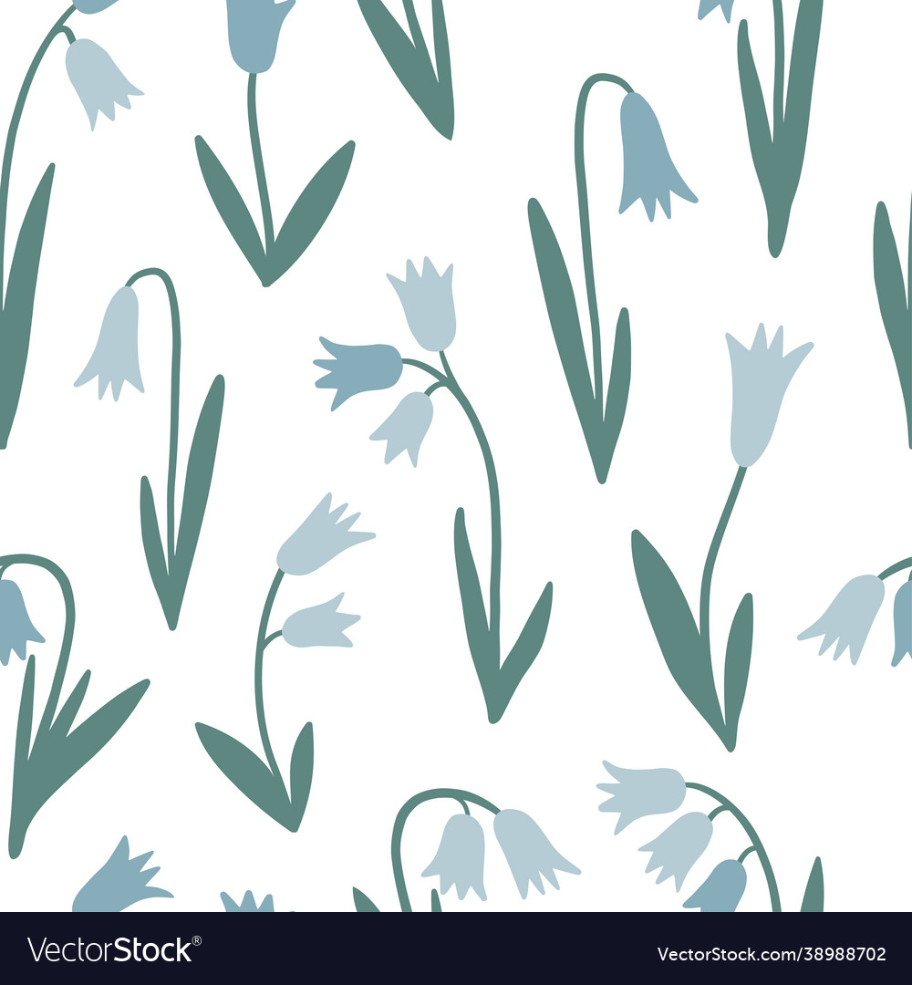 Floral simple seamless pattern spring or summer Vector Image