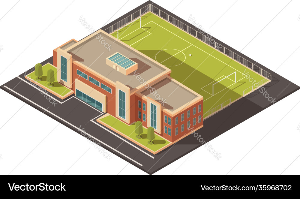 Government education institution building concept Vector Image