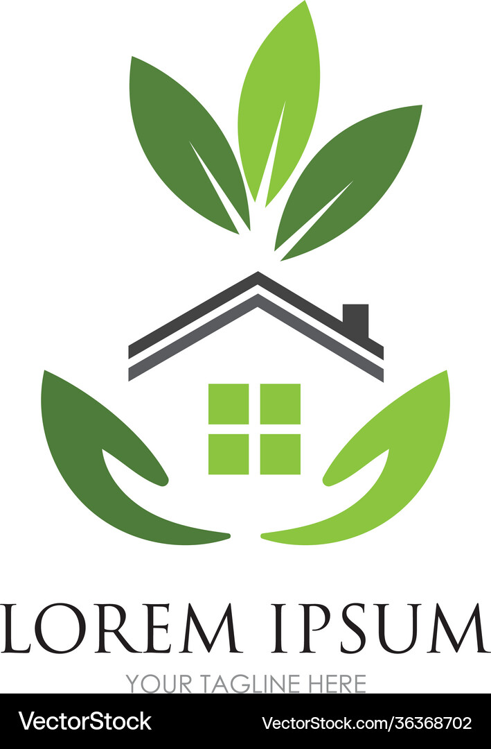 Home care logo design icon symbol Royalty Free Vector Image