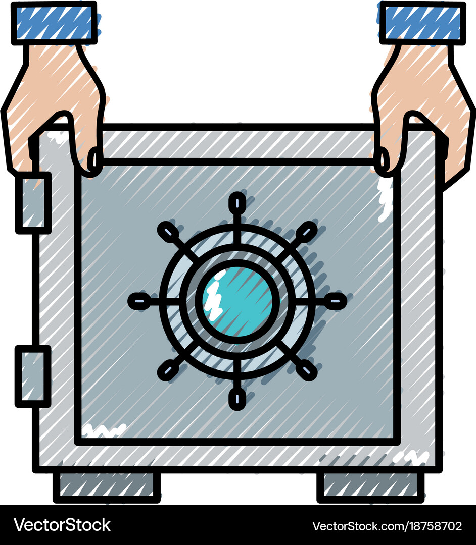 Isolated strongbox design Royalty Free Vector Image