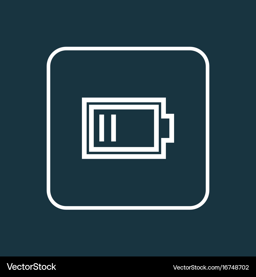 Low battery outline symbol premium quality Vector Image