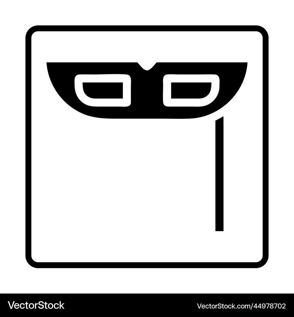 Mask solid icon social media sign icons isolated Vector Image