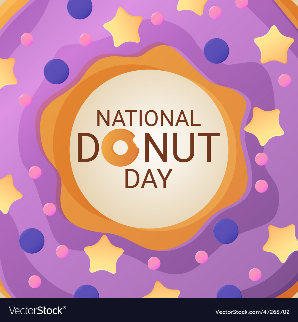 National donut day banner 2 june stock Royalty Free Vector National donut day banner 2 june stock Royalty Free Vector