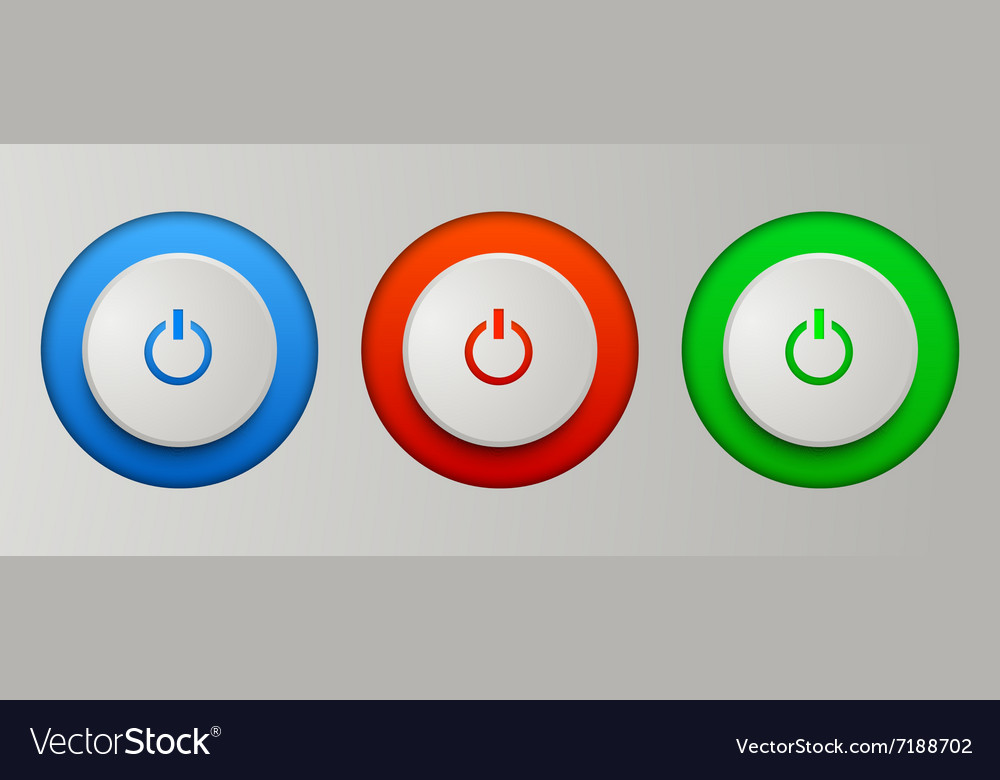 Power buttons set Royalty Free Vector Image - VectorStock