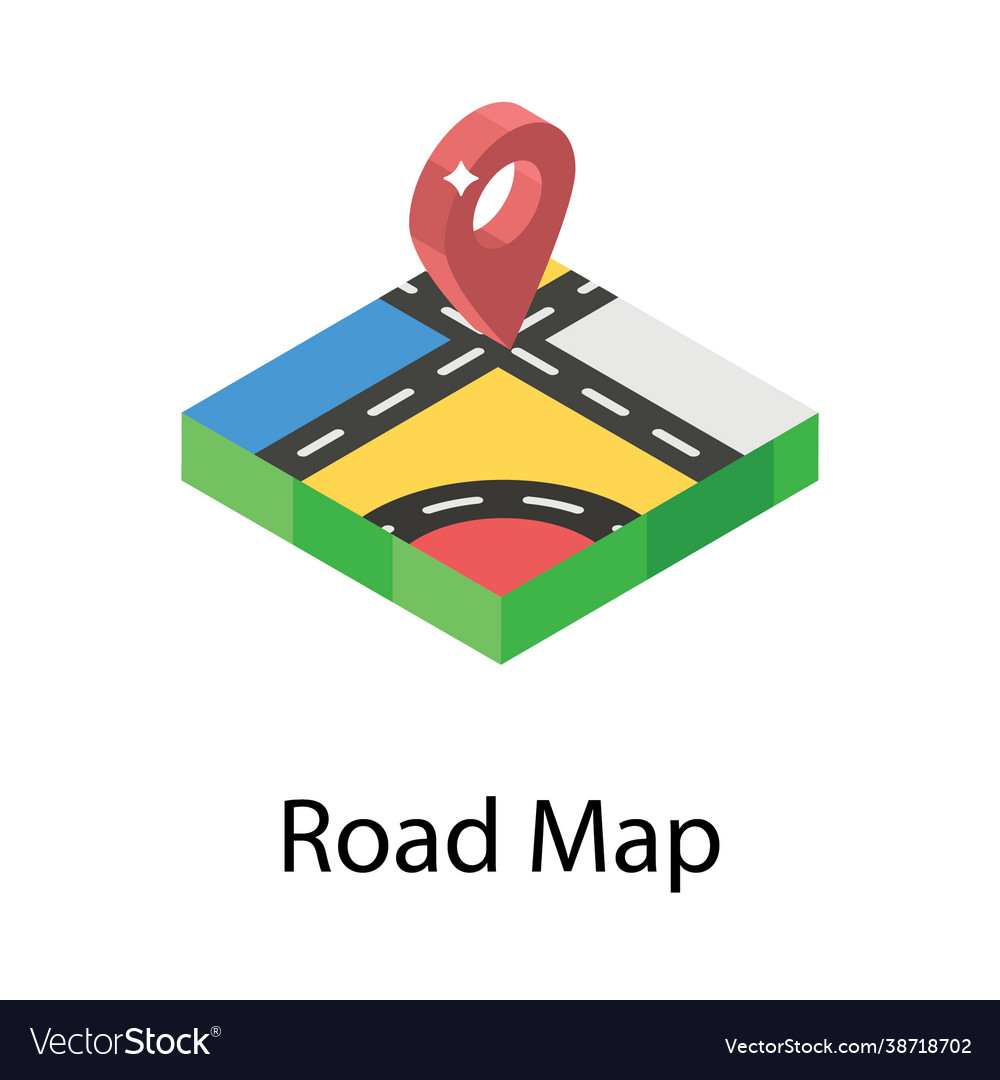 Road map Royalty Free Vector Image - VectorStock
