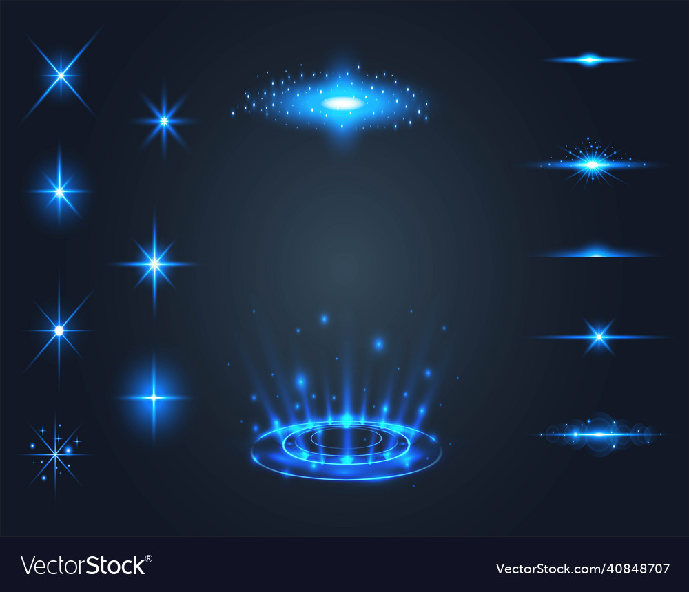 Blue light effect Royalty Free Vector Image - VectorStock