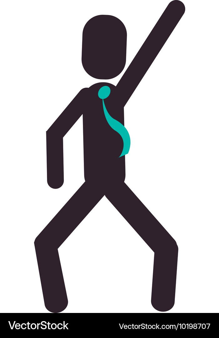 Businessman dancing pictograph icon Royalty Free Vector