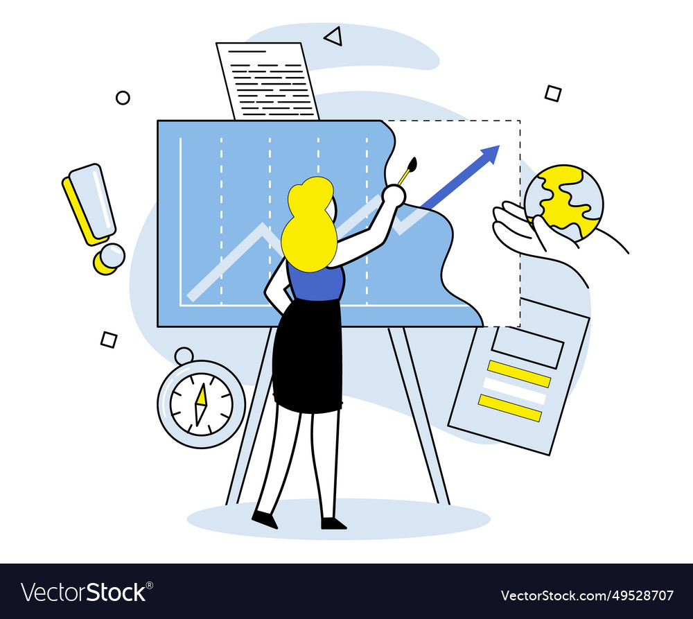 Data visualization information is valuable asset Vector Image