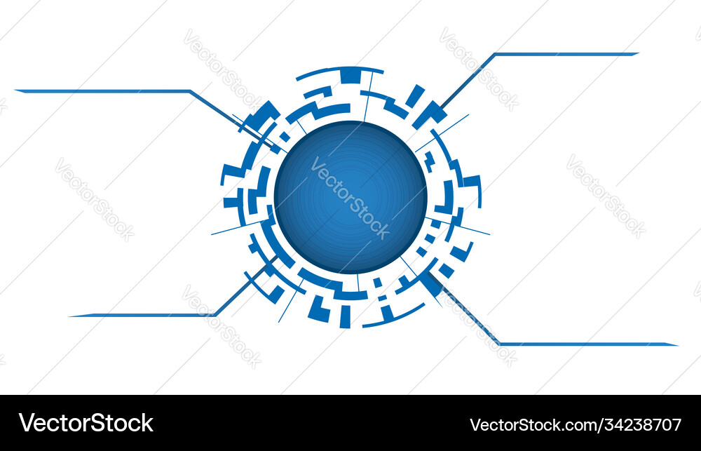 Digital circle like an eye or a spider isolated Vector Image