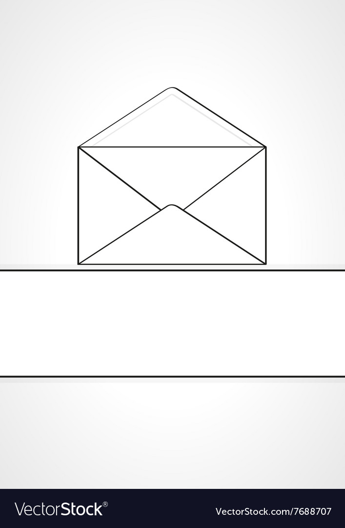 Empty envelope Royalty Free Vector Image - VectorStock