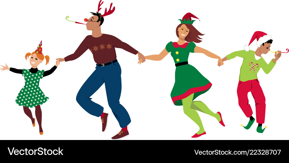 Family christmas Royalty Free Vector Image - VectorStock