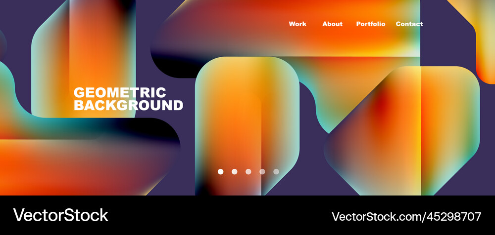 Geometric fluid shapes with liquid colors abstract