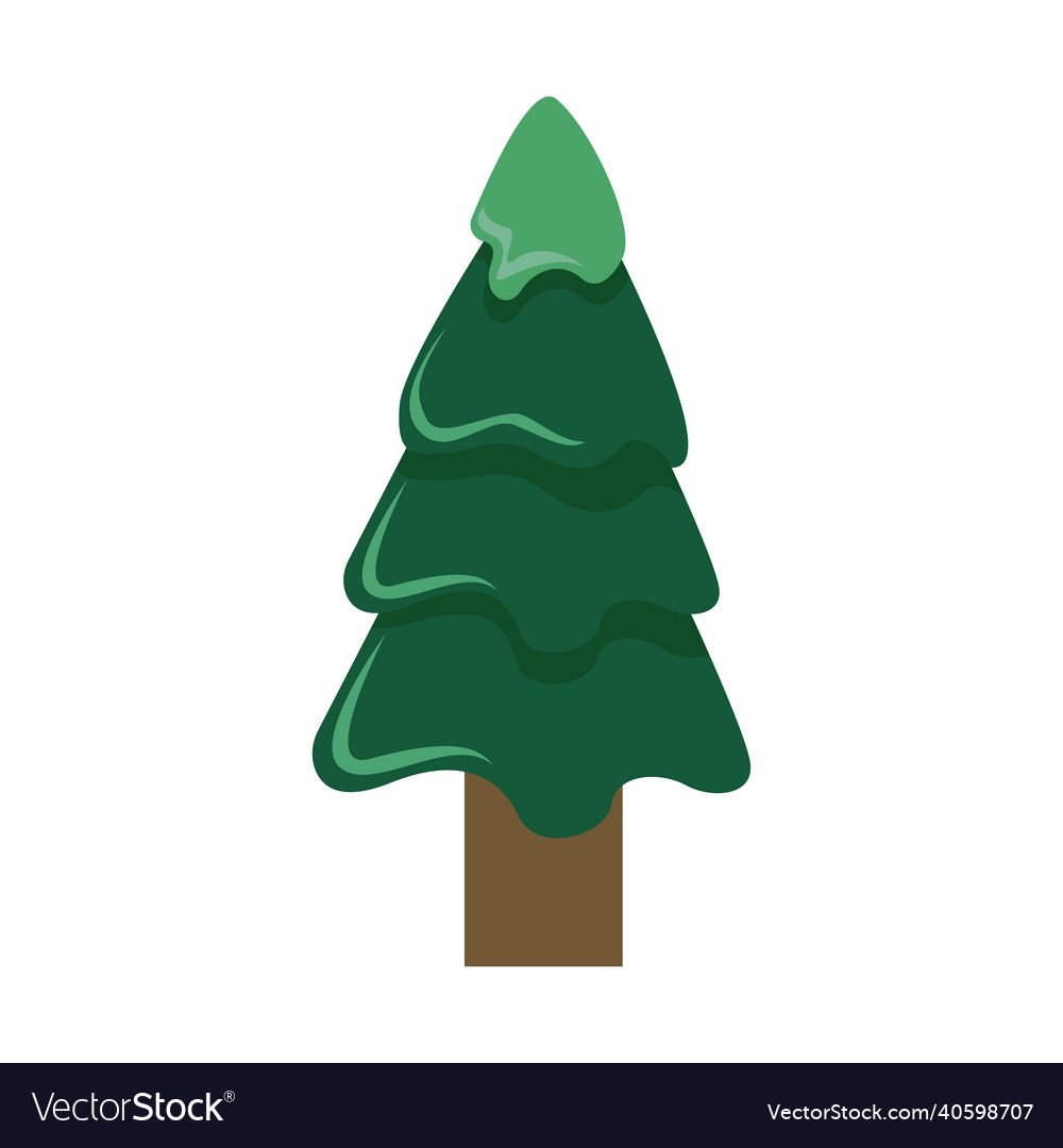 Green pine tree Royalty Free Vector Image - VectorStock