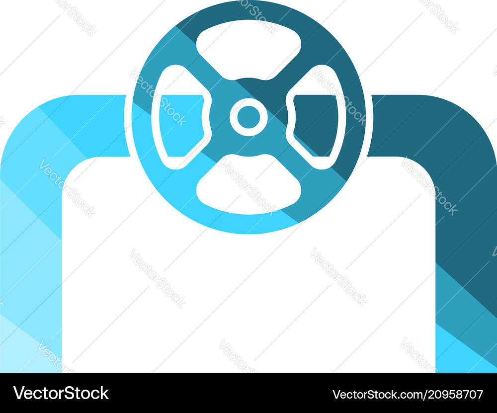 Icon of pipe with valve Royalty Free Vector Image