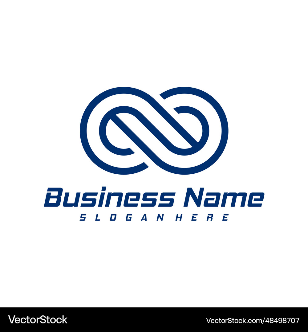 Infinity logo design nolimit Royalty Free Vector Image