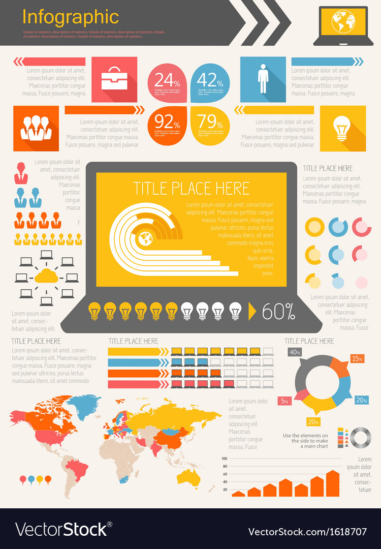 It industry infographic elements Royalty Free Vector Image