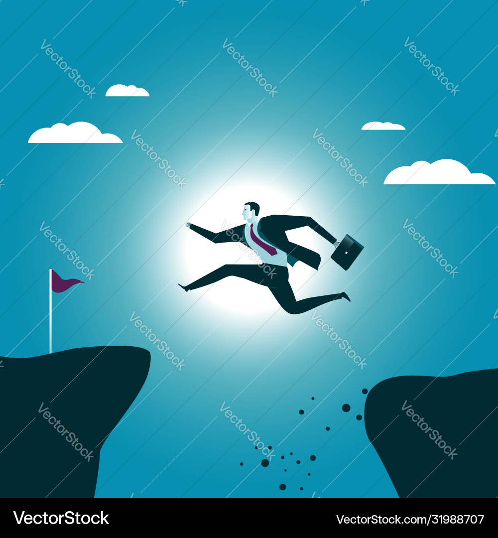 Jump to goal Royalty Free Vector Image - VectorStock