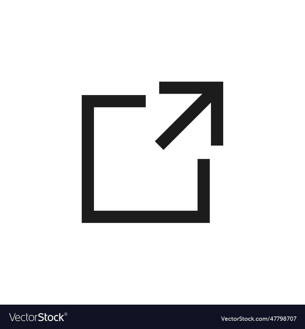 Link icon hyperlink symbol external Royalty Free Vector