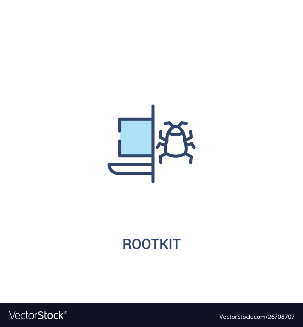 Rootkit concept 2 colored icon simple line Vector Image