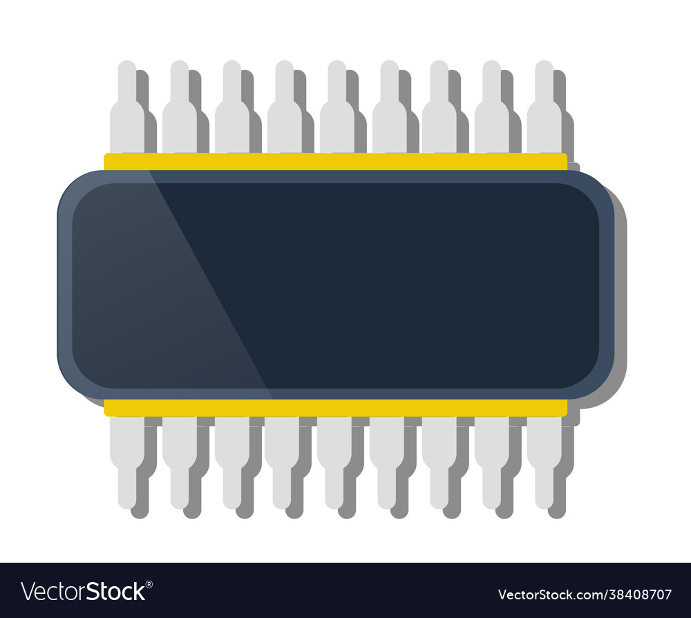 Single chip device technology electronic Vector Image