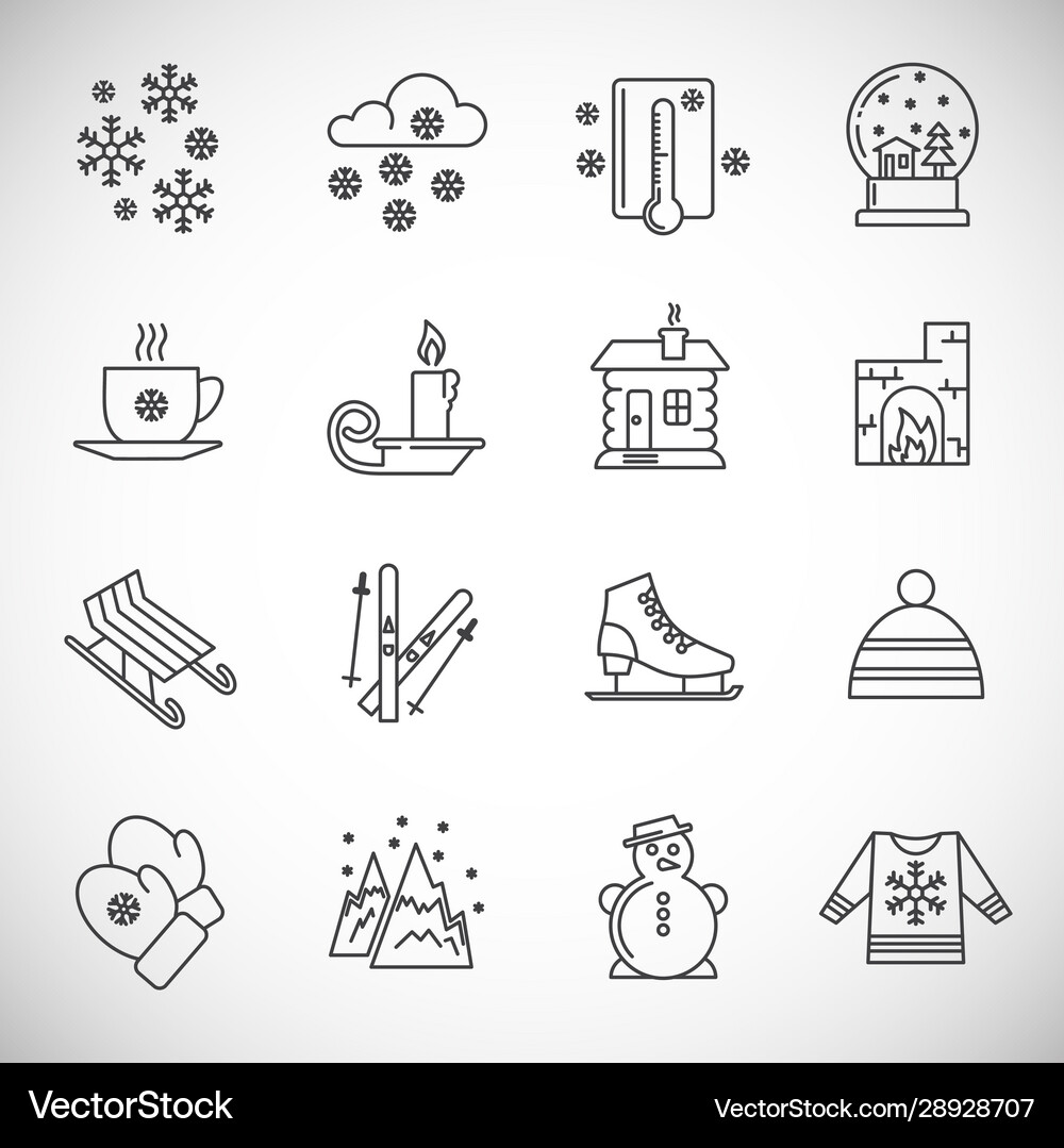 Winter related icon on background for graphic Vector Image