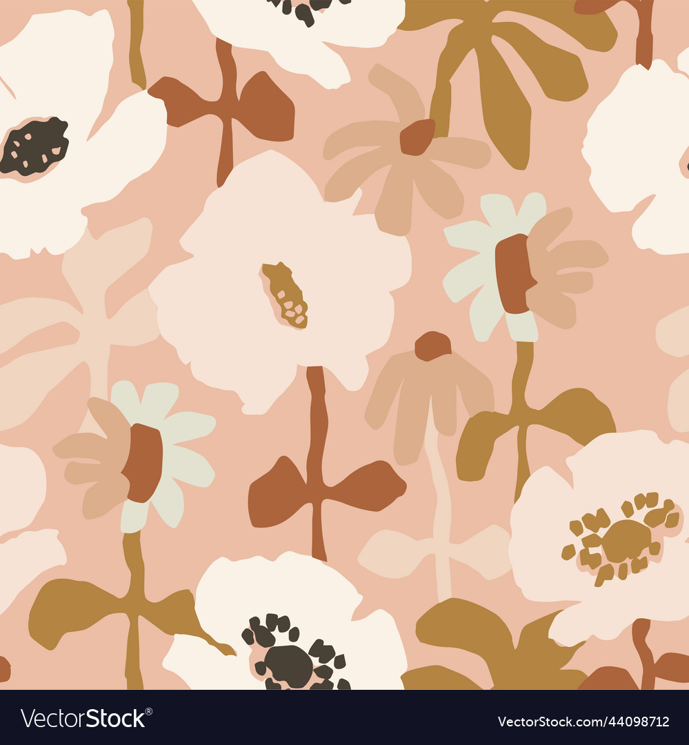 Abstract retro flower seamless pattern Royalty Free Vector Abstract retro flower seamless pattern Royalty Free Vector