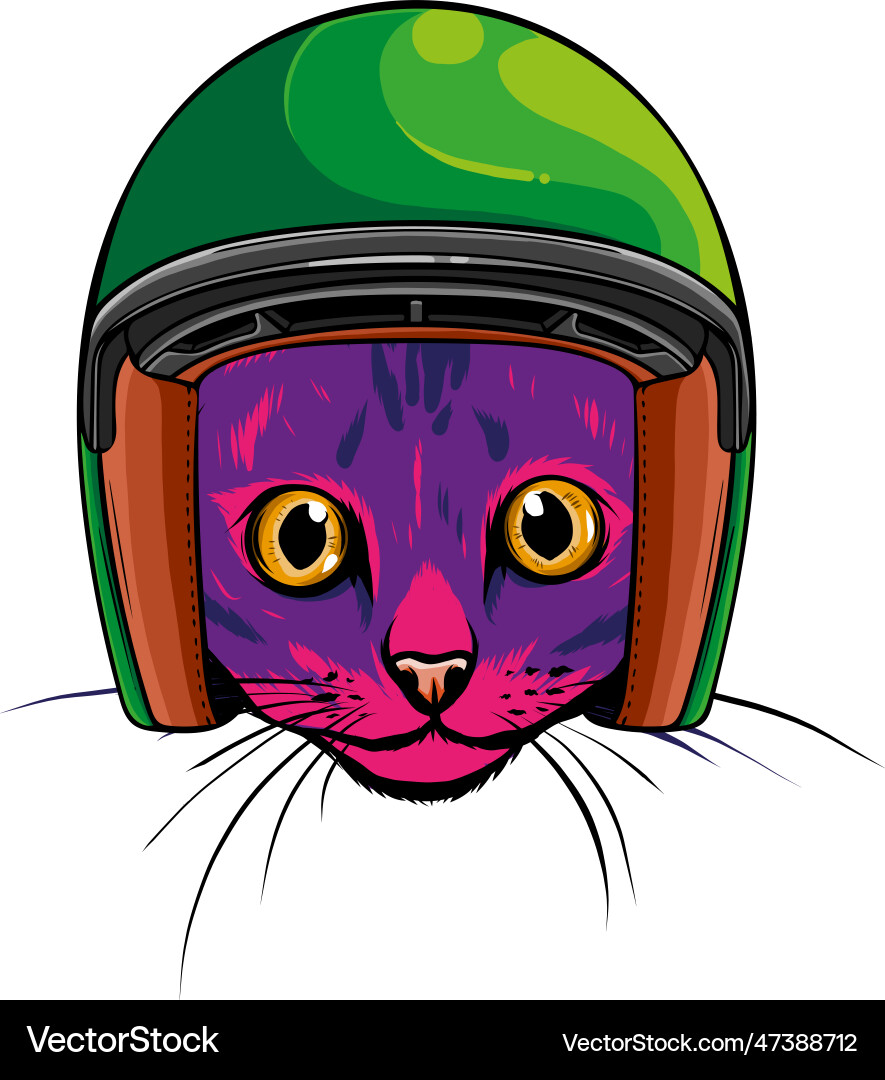 Hand draw of cat head design Royalty Free Vector Image