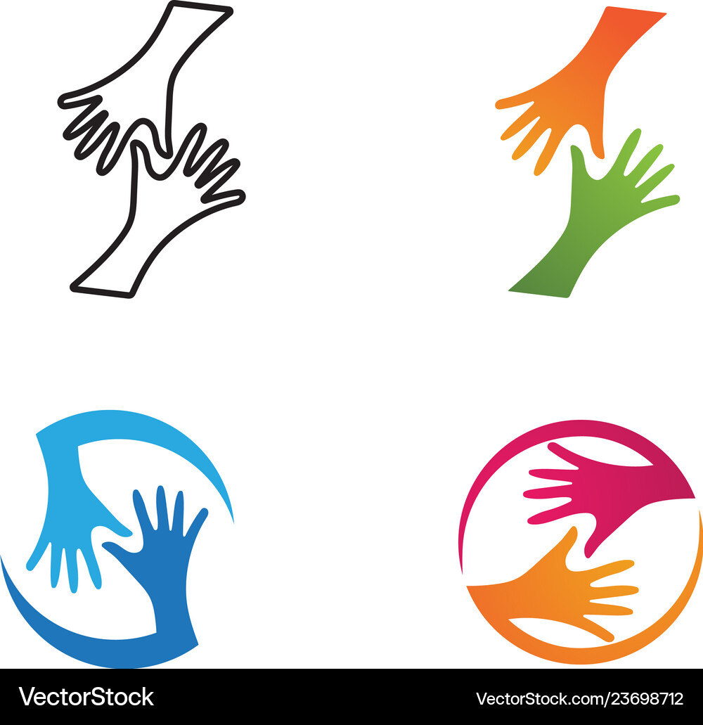 Hand shake symbol logo and symbol Royalty Free Vector Image