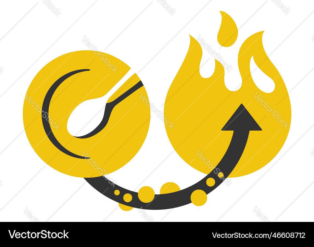 Metabolism icon - nutrients converting to energy Vector Image