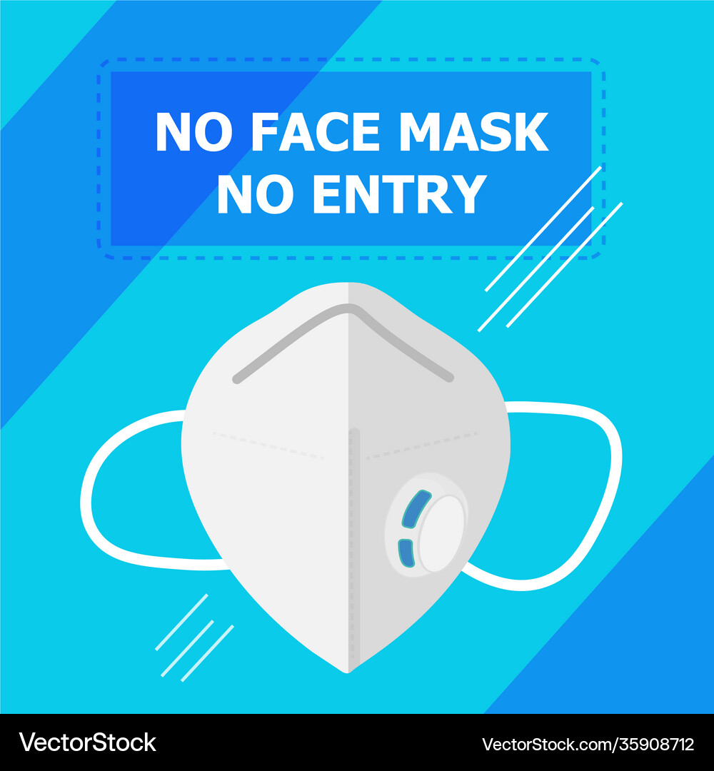 No face mask entrance put Royalty Free Vector Image