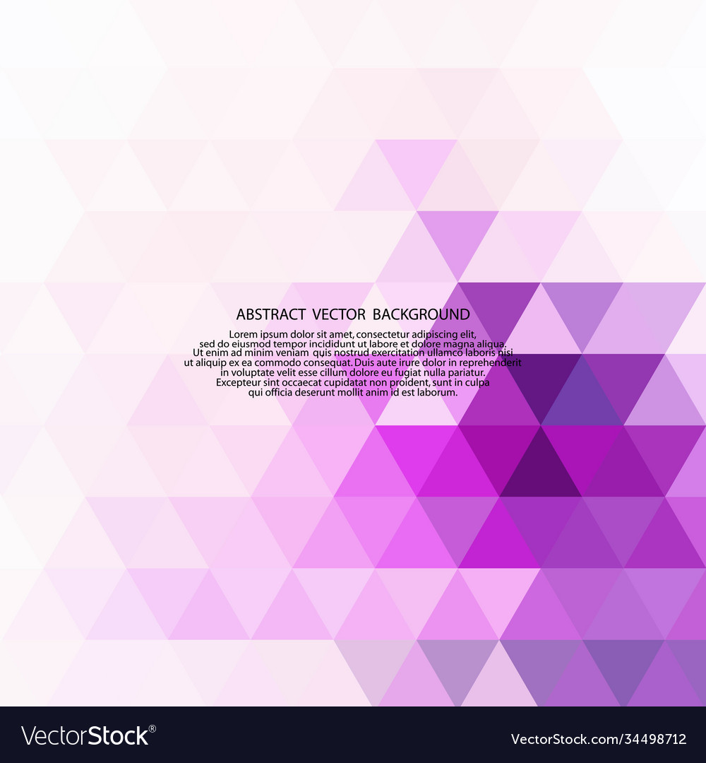 Purple triangular background template Royalty Free Vector