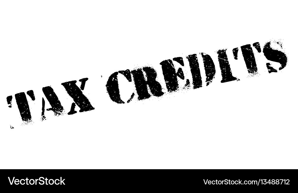 Tax credits rubber stamp Royalty Free Vector Image