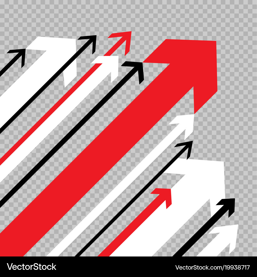 Arrows move up to success Royalty Free Vector Image