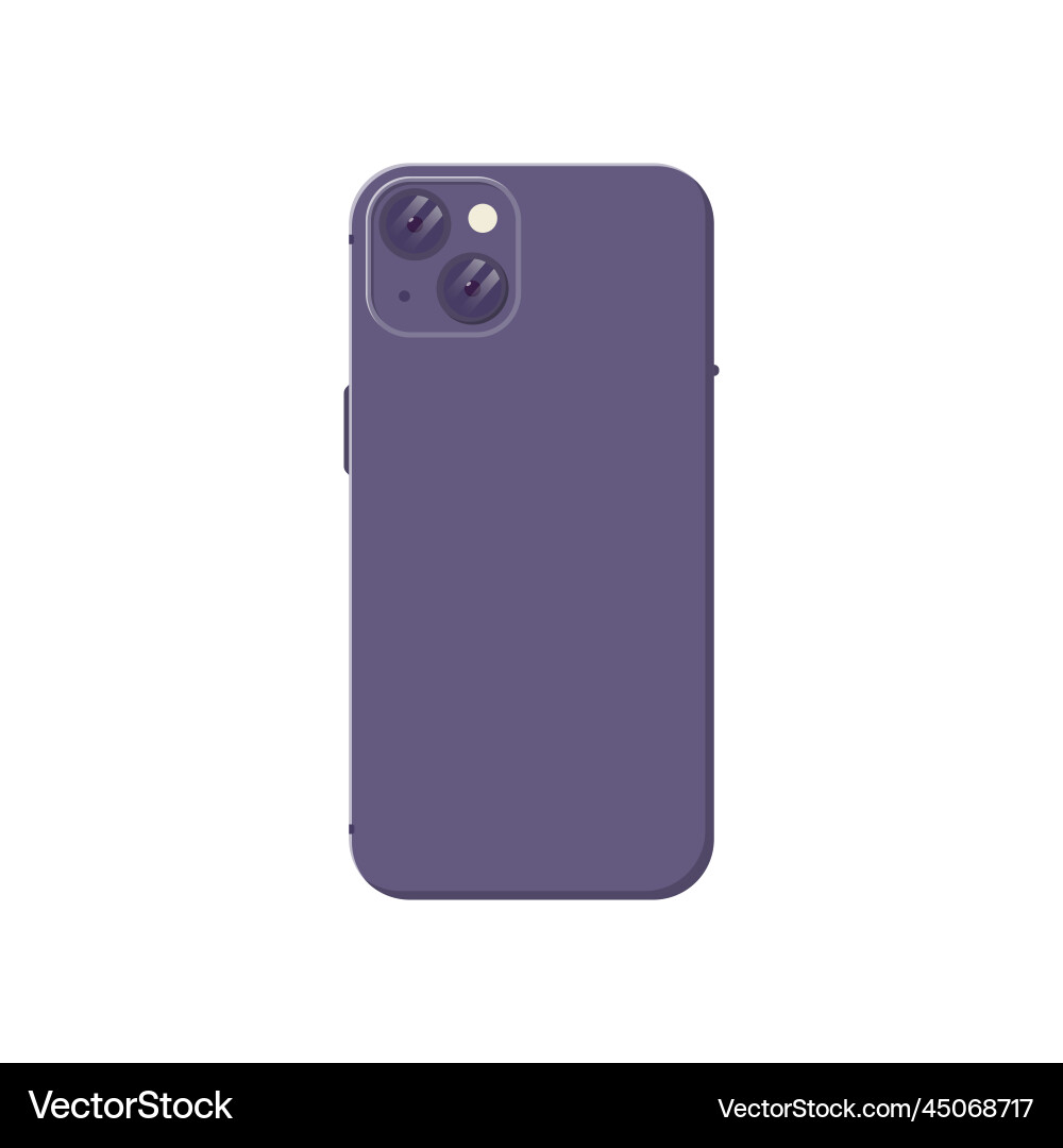 Back side of smartphone flat clean icon design Vector Image