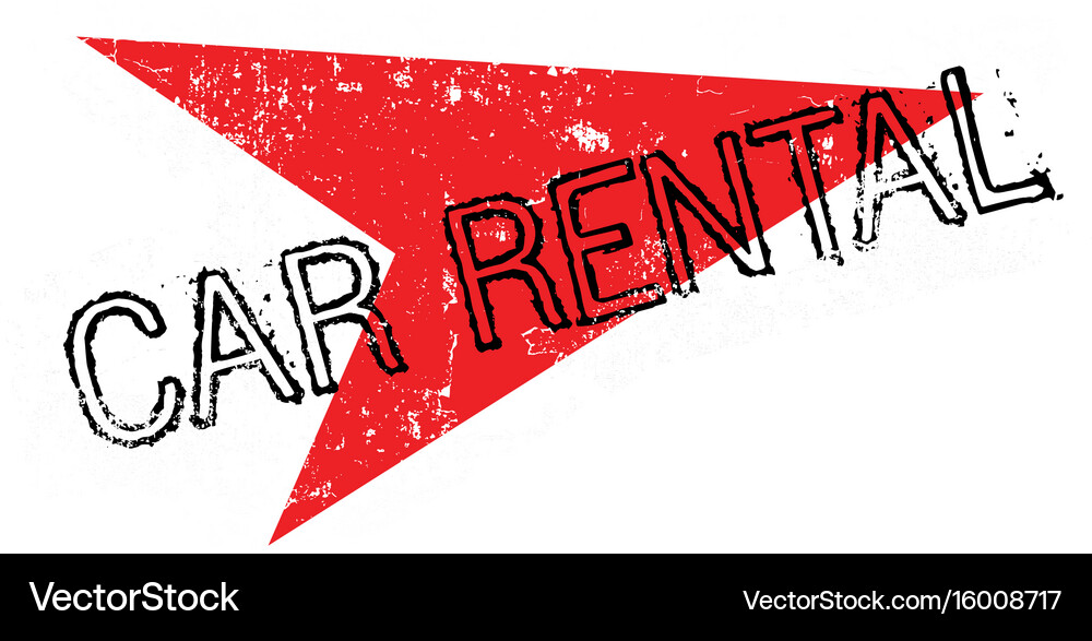 Car rental rubber stamp Royalty Free Vector Image
