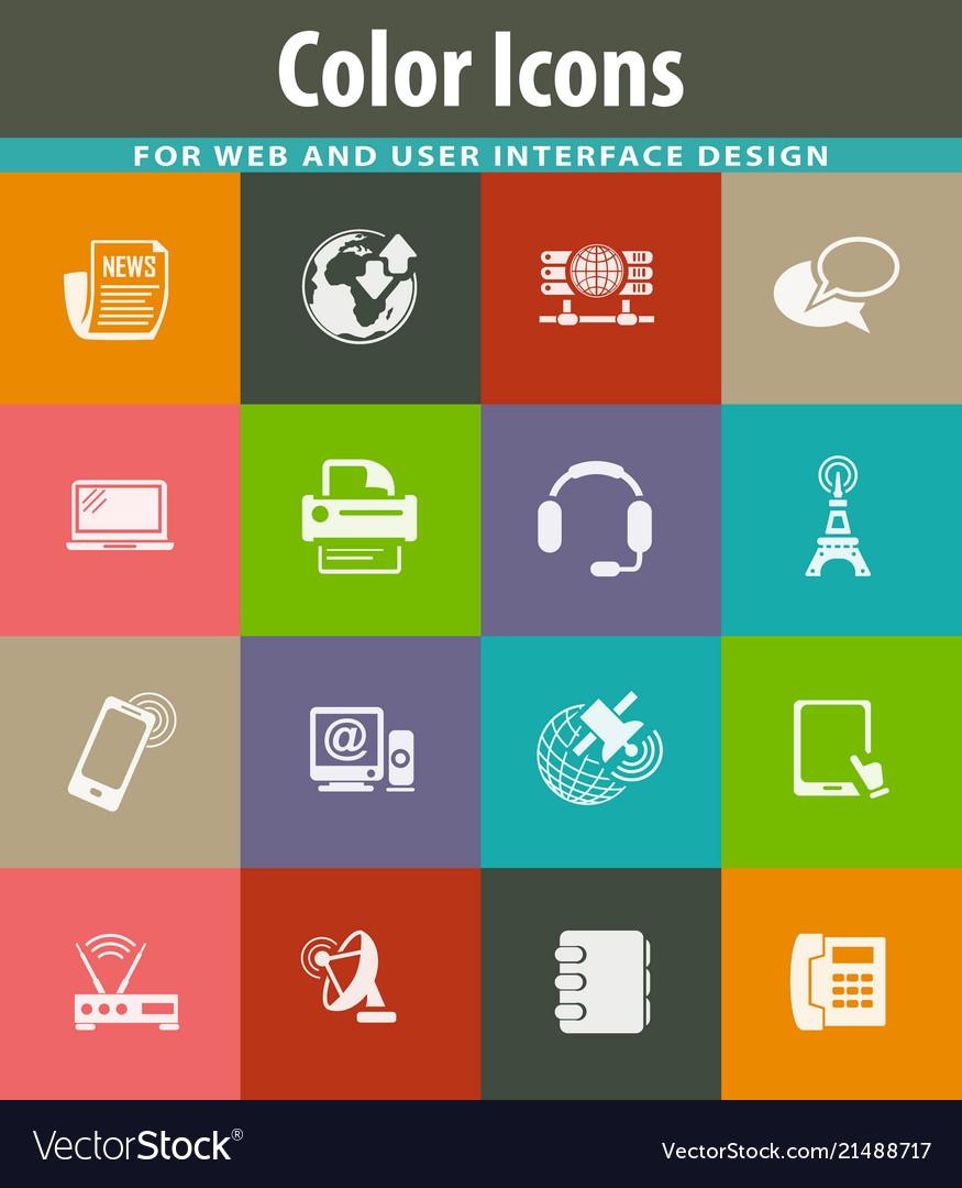 Communication icons set Royalty Free Vector Image