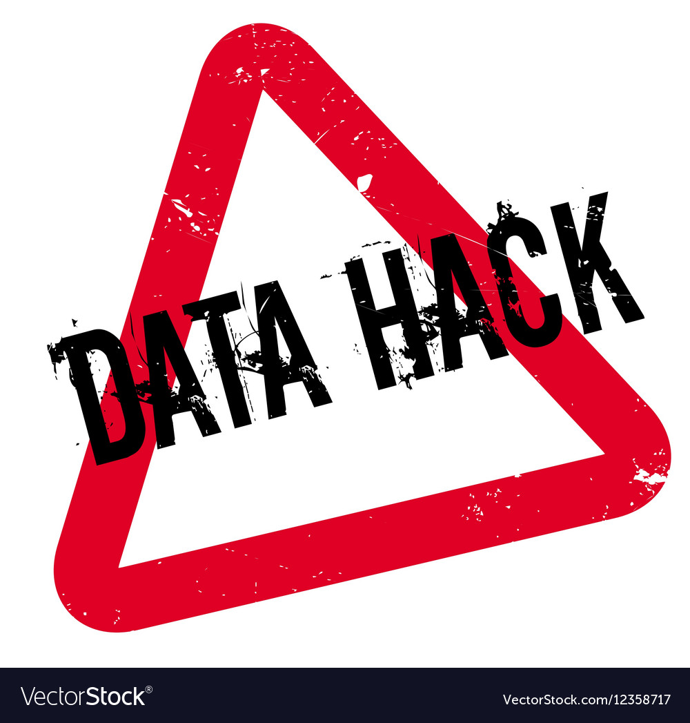 Data Hack rubber stamp Royalty Free Vector Image