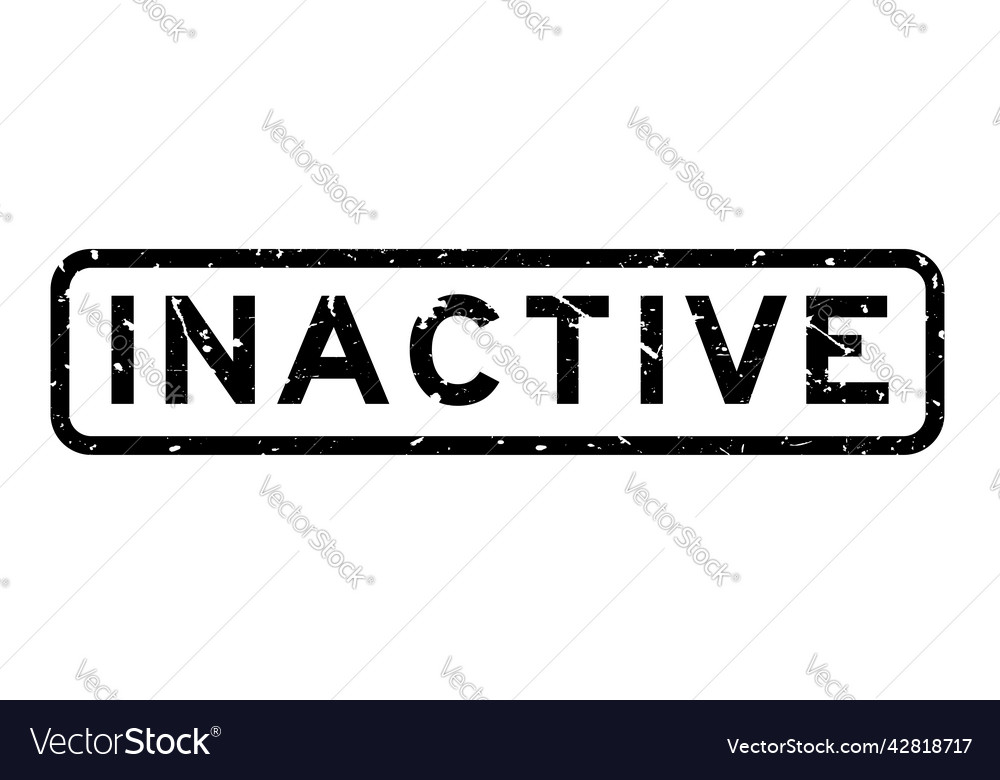 Grunge black inactive word square rubber seal Vector Image