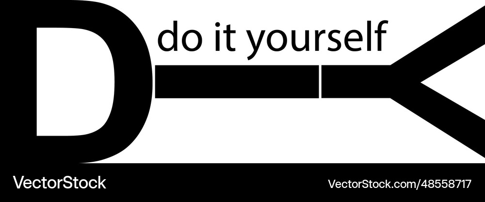Logo icon diy do it yourself Royalty Free Vector Image