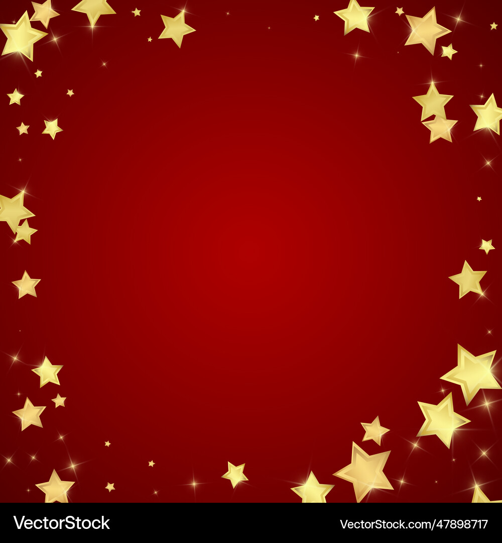 Magic stars overlay gold scattered Royalty Free Vector Image