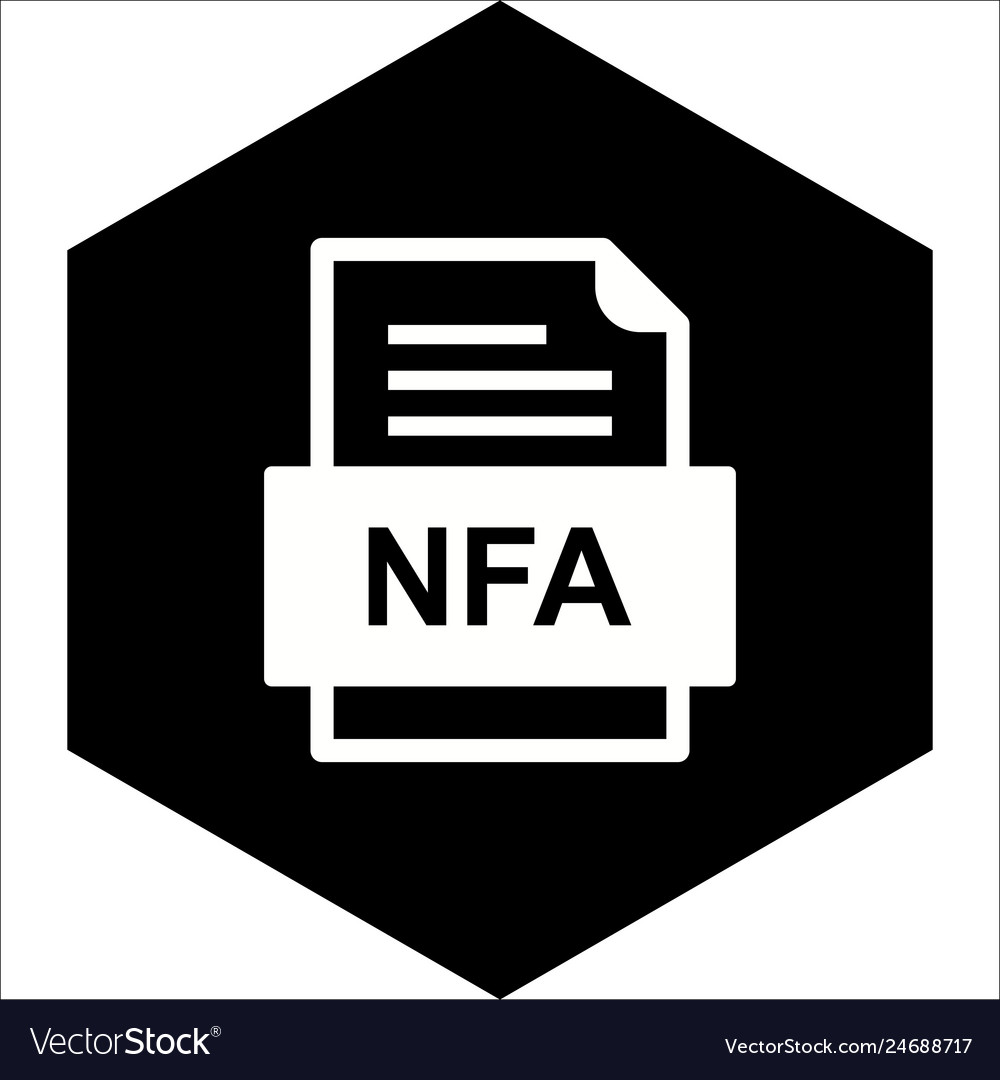 Nfa file document icon Royalty Free Vector Image