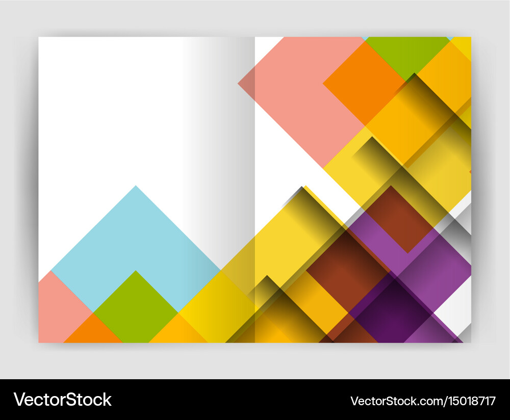 Square design corporate business flyer Royalty Free Vector