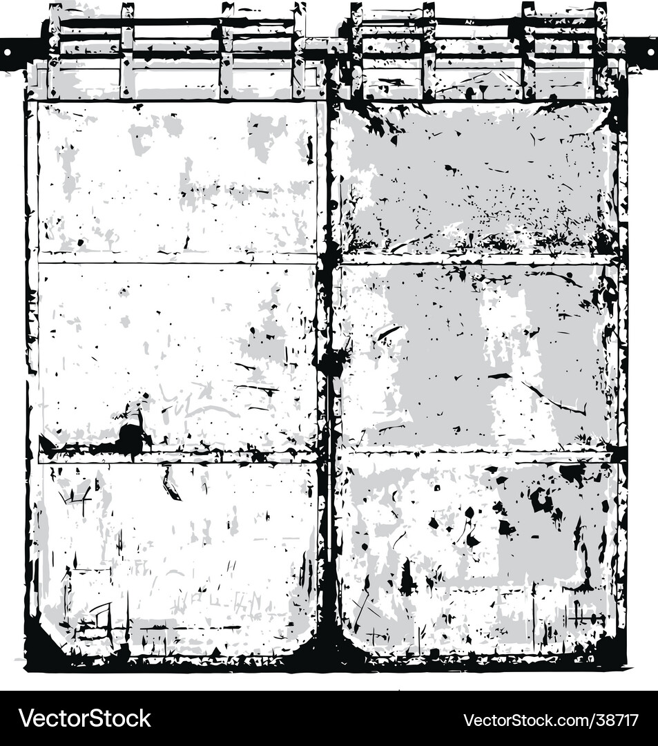 Steel door Royalty Free Vector Image - VectorStock