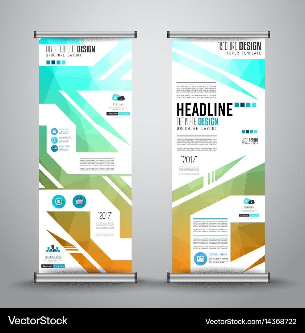 Advertisement roll up business flyer or brochure Vector Image