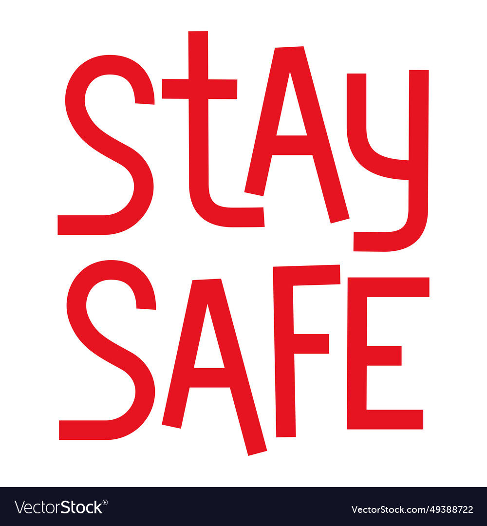 Aids day lettering with stay safe lettering Vector Image