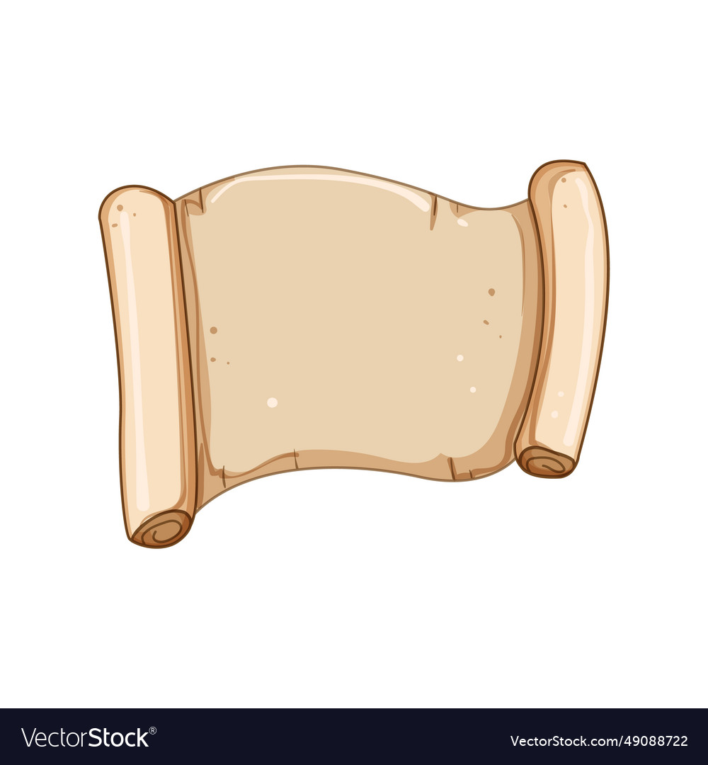 Blank papyrus parchment cartoon Royalty Free Vector Image